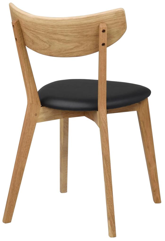 Přírodní/černá dubová jídelní židle Rowico Fuse