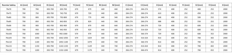 Mexen Lunar-F Duo, skládací sprchový kout 70 x 70 cm, 8mm čiré sklo, zlatý profil, 836-070L-070P-50-00