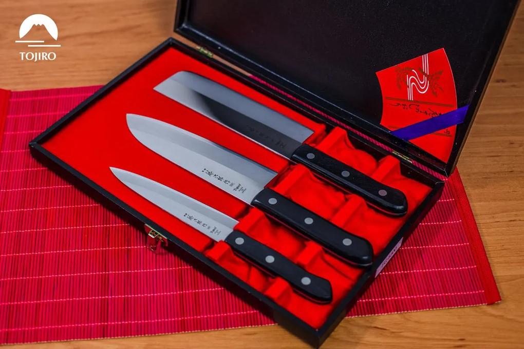 TOJIRO Western dárková sada japonských kuchařských nožů 3ks (FG-8300)