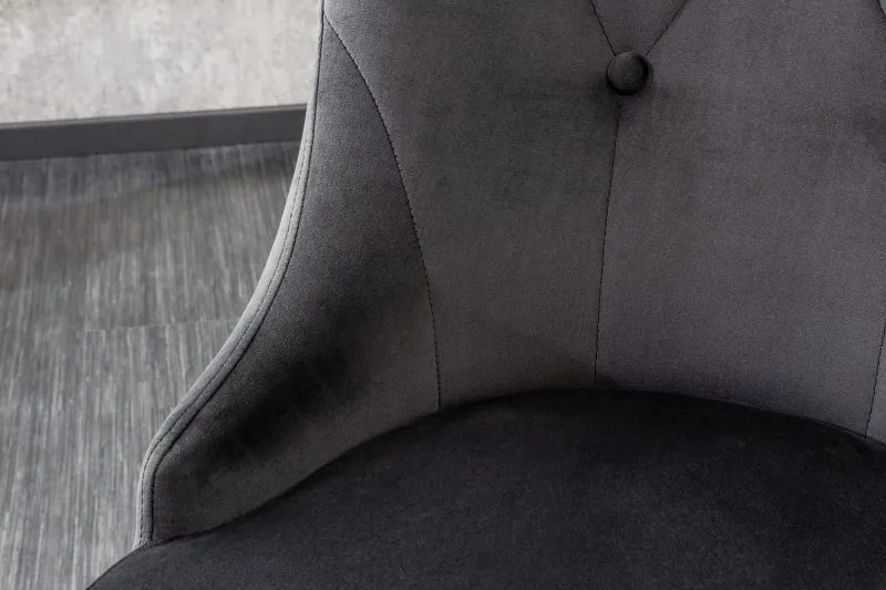 Designová židle Rococo Lví hlava černá / chróm