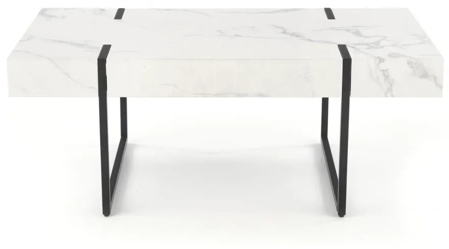Konferenční stolek Bianca bílý mramor/černá