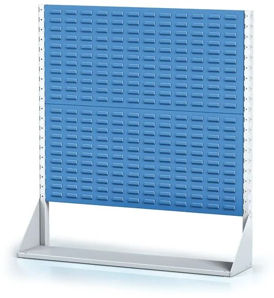 Perforované stojany s panely na boxy, 2 patra, základní pole