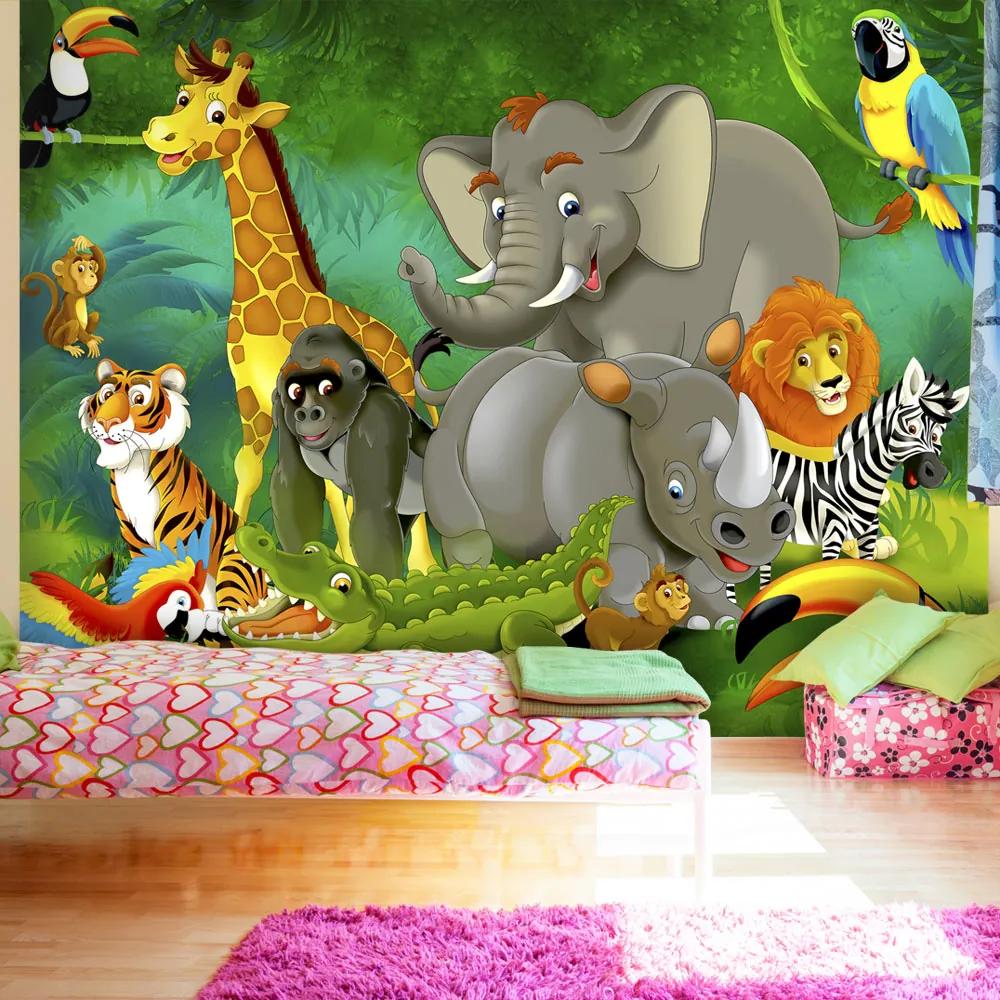 Fototapeta - Dětské barevné safari 300x210 + zdarma lepidlo