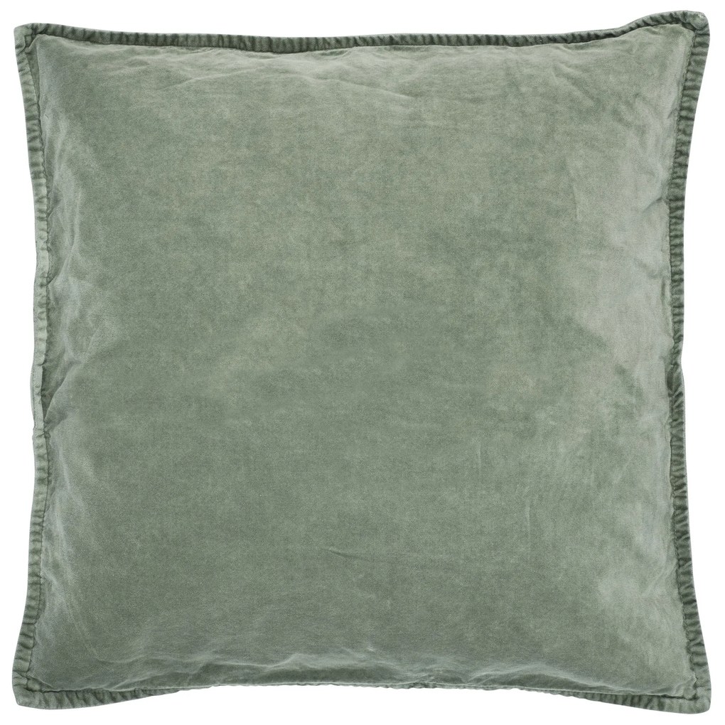 IB LAURSEN Sametový povlak na polštář Velvet Olive 52×52 cm, zelená barva, textil