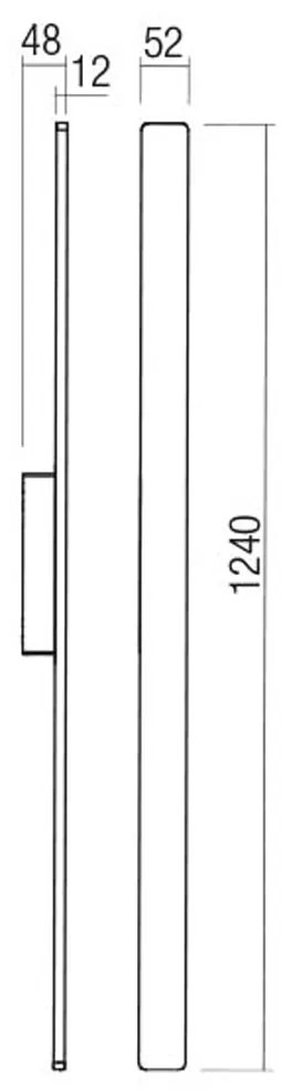 Redo 90430 nástěnné LED svítidlo Reflexa bílé, 20W, 3000K, 124cm