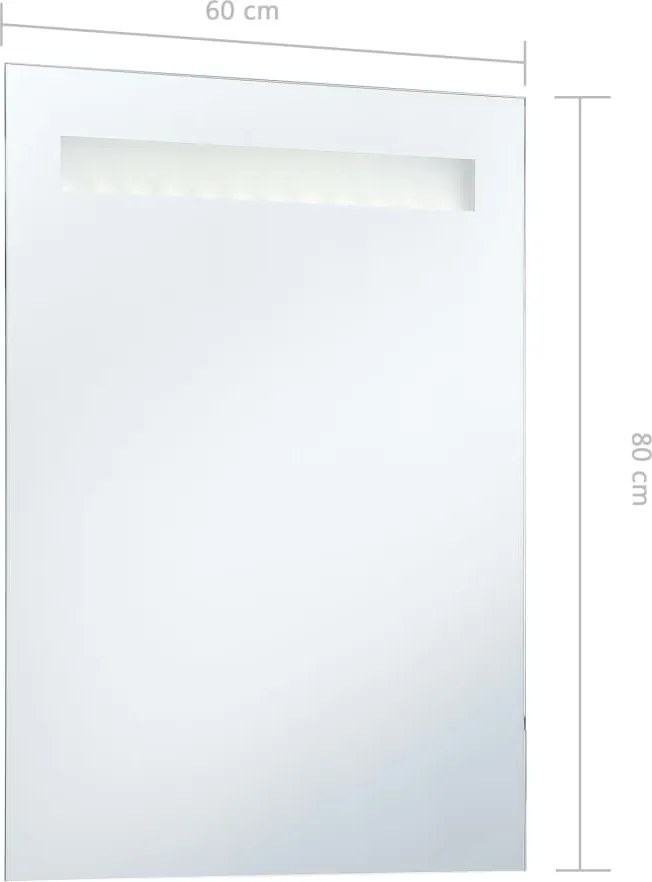 vidaXL Koupelnové nástěnné zrcadlo s LED osvětlením 60 x 80 cm [144709]