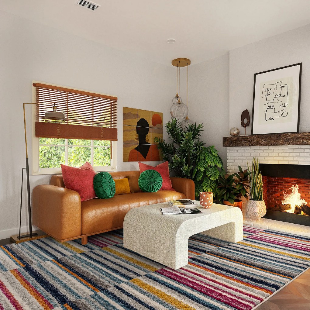 Tribeca Design Kusový koberec Jars Multicolor Stripe Rozměry: 80x150 cm