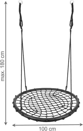 Závěsný houpací kruh – hnízdo 100 cm