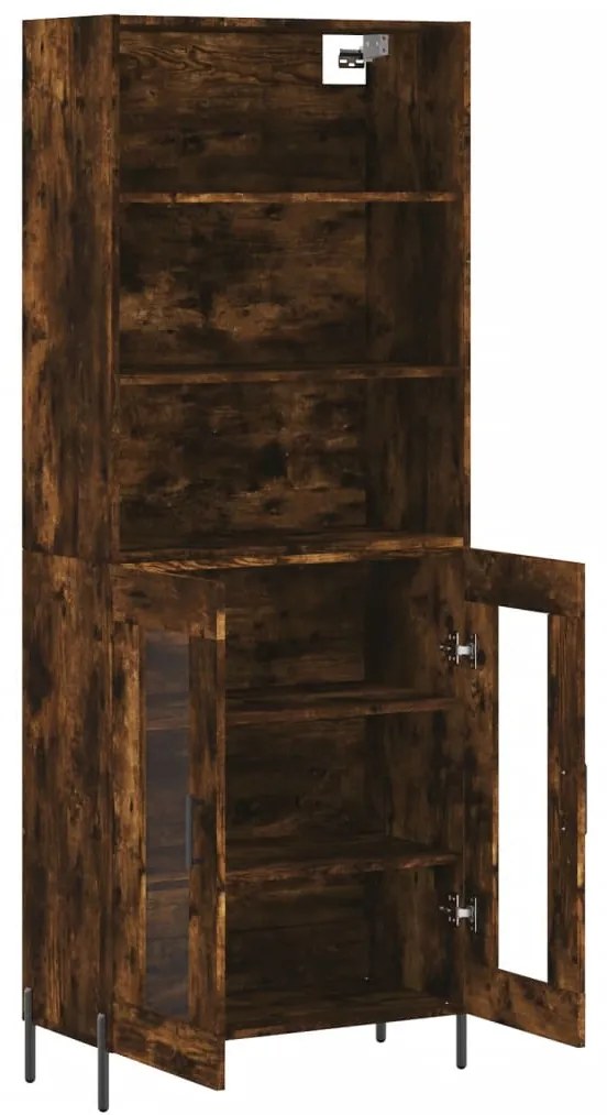 Skříň highboard kouřový dub 69,5 x 34 x 180 cm kompozitní dřevo,  3189330