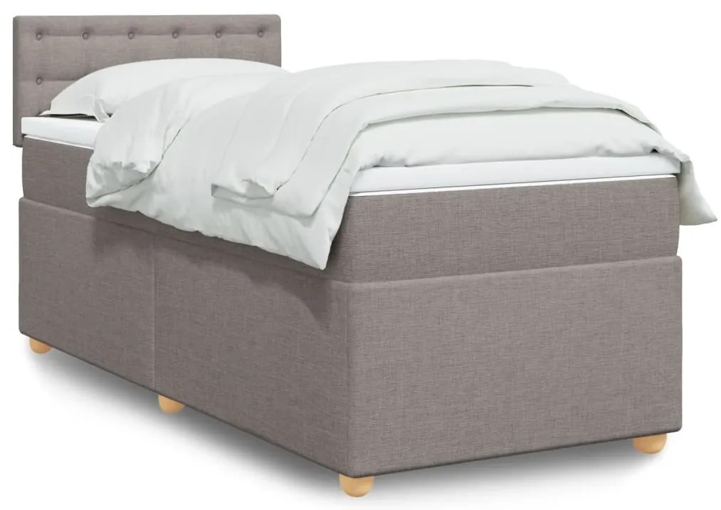 Box spring postel s matrací taupe 90x190 cm textil 3288853
