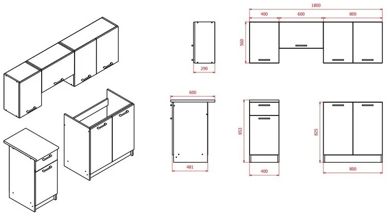 Kuchyňský blok Irma, celobílý