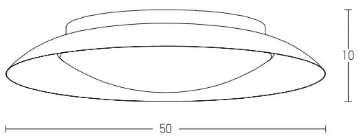 Zambelis 1959 - LED Stropní svítidlo LED/28W/230V pr. 50 cm měď