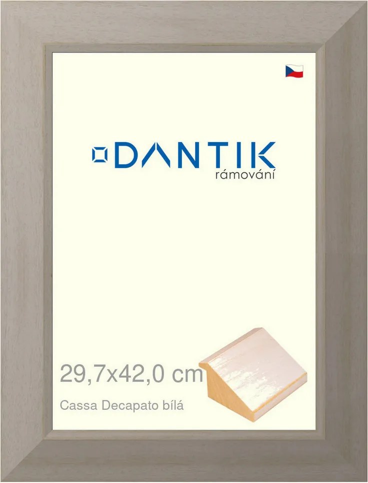 DANTIK rámeček 29,7x42 | Caa Decapato bílá (Plexi Čiré)