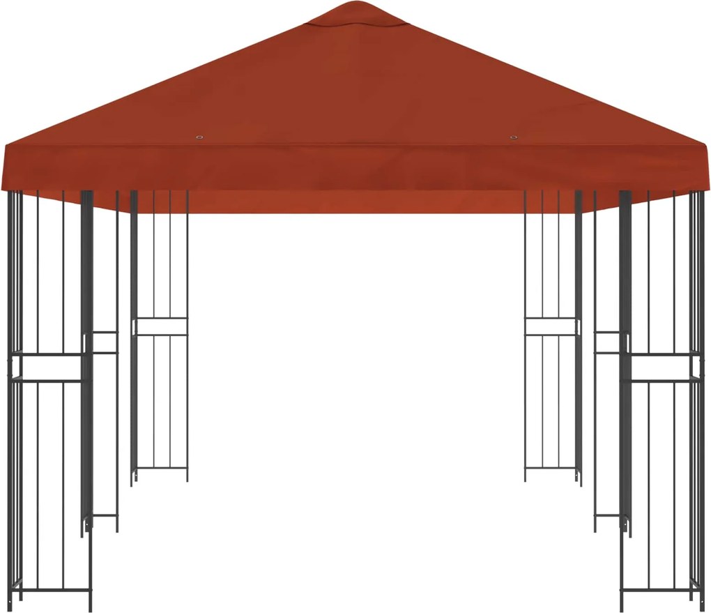 Zahradní altán 6 x 3 m Cihlová Polyester a ocel 190 gsm 3375985