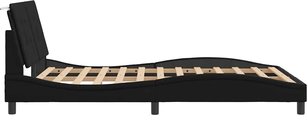 Rám postele bez matrace Zadar černý 120 x 200 cm umělá kůže 3208170