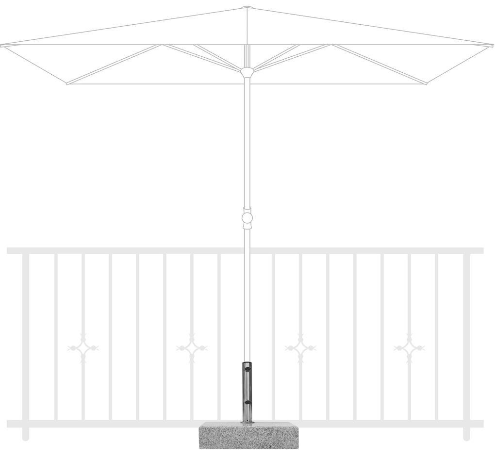 Doppler žulový balkónový stojan 25 kg s úchytem a kolečky 85897KBNRO