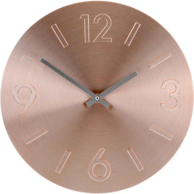 Kulaté nástěnné hodiny, hliník, Ø 35 cm