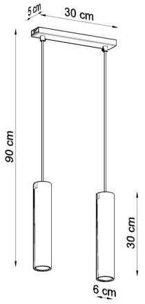 Lustr SOLLUX Lagos 2 GU10 2x40W bez zdroje SL.0324 bílá