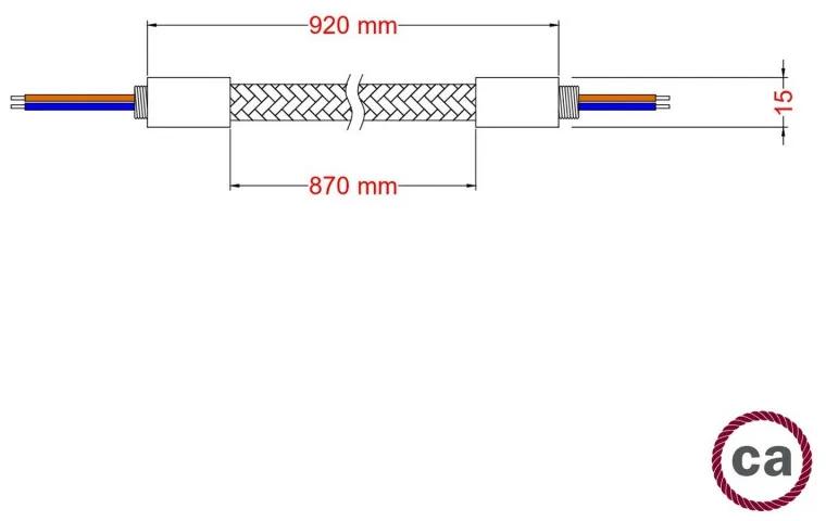 creative cables Creative flex - ohebná trubice potažena světlou směsí textilií RM72 Délka: 60 cm, Barva komponentu: Matná měď