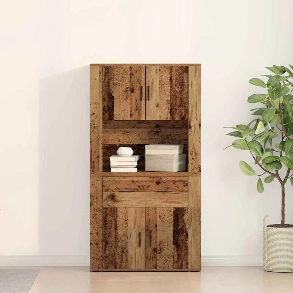 Highboard Staré dřevo 80 x 33 x 150 cm Kompozitní dřevo 3334340