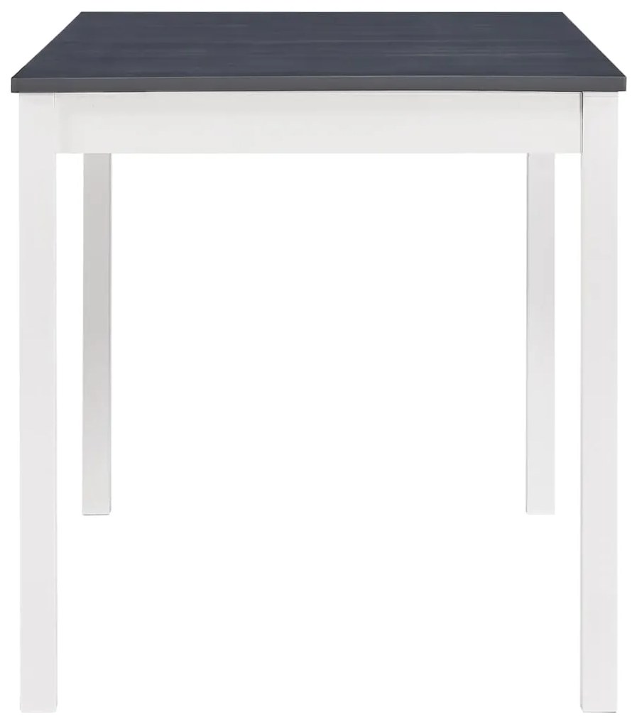 vidaXL Jídelní stůl bílo-šedý 140 x 70 x 73 cm borové dřevo
