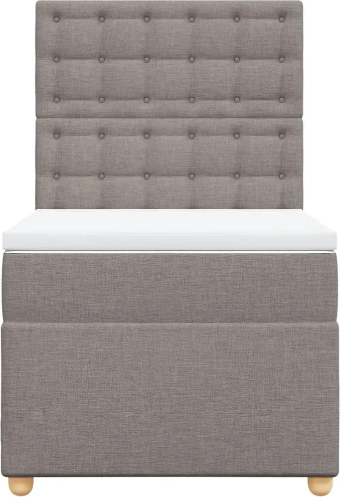 Box spring postel s matrací taupe 80x200 cm textil 3291125
