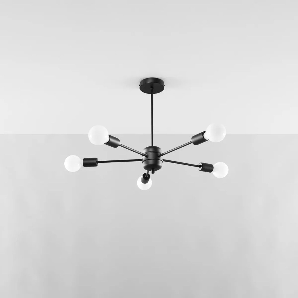 Sollux Lighting Lustr LANGO 5 černý