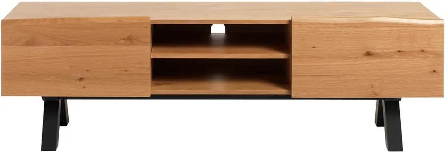 TV stolek ze dřeva bílého dubu Unique Furniture Oliveto