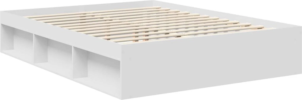 Rám postele s čelo Bílá 150 x 200 cm Masivní borové dřevo 3412470