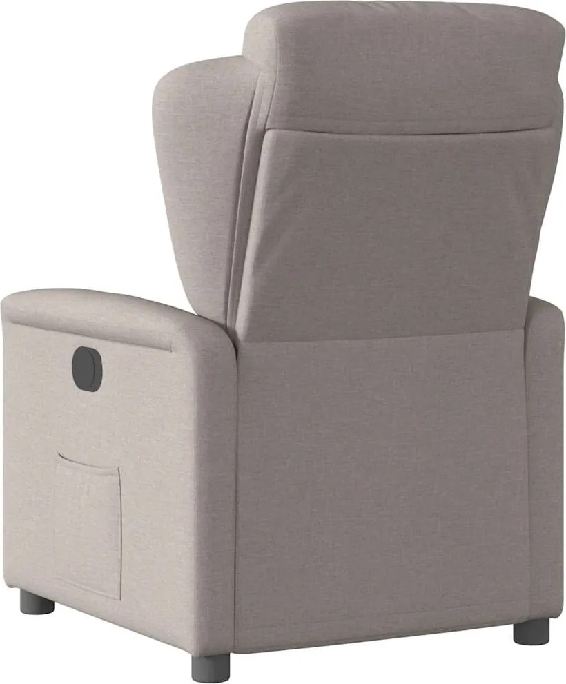 Elektrické polohovací křeslo taupe textil 3303121