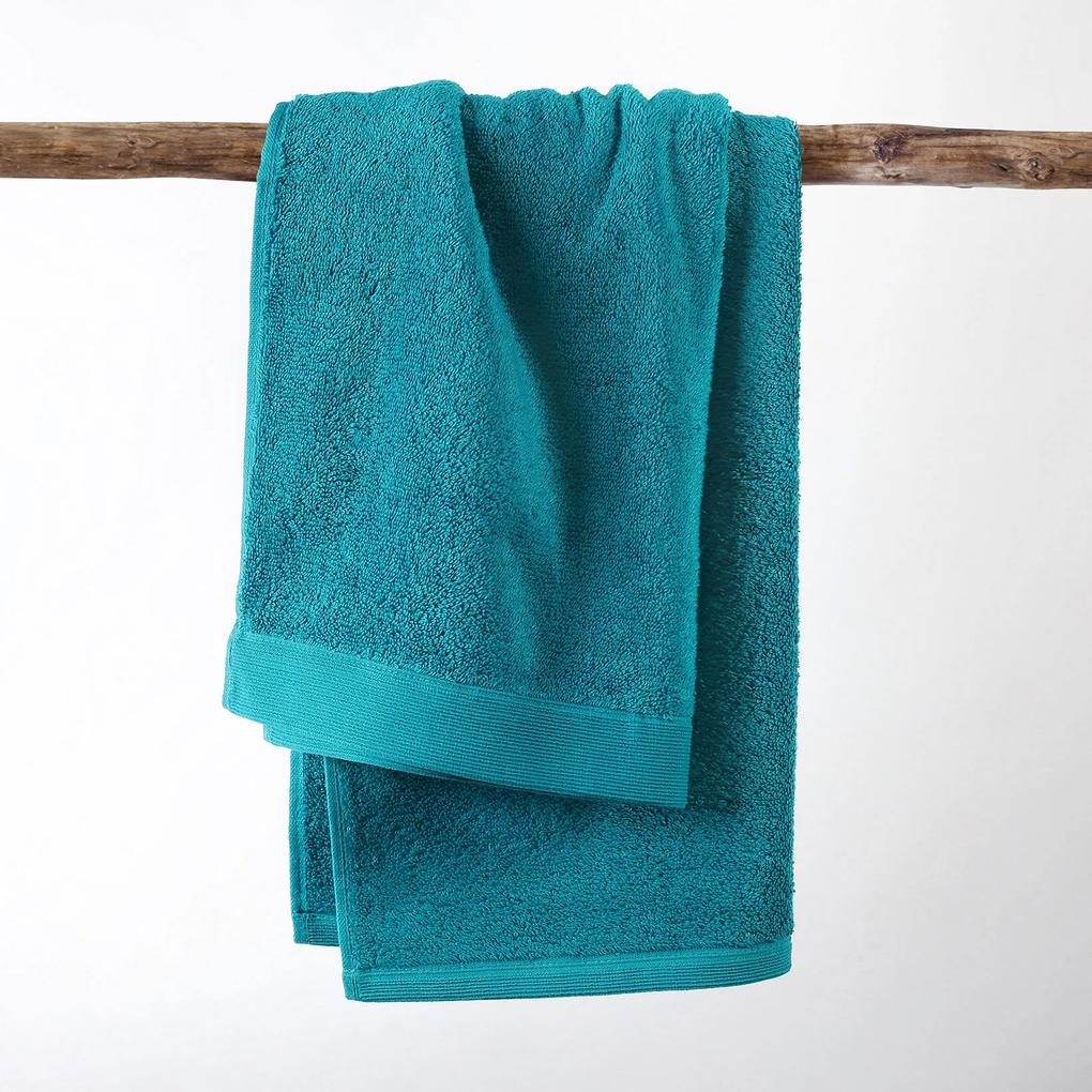 Goldea modalový ručník/osuška s přírodním vláknem - azurový 50 x 100 cm
