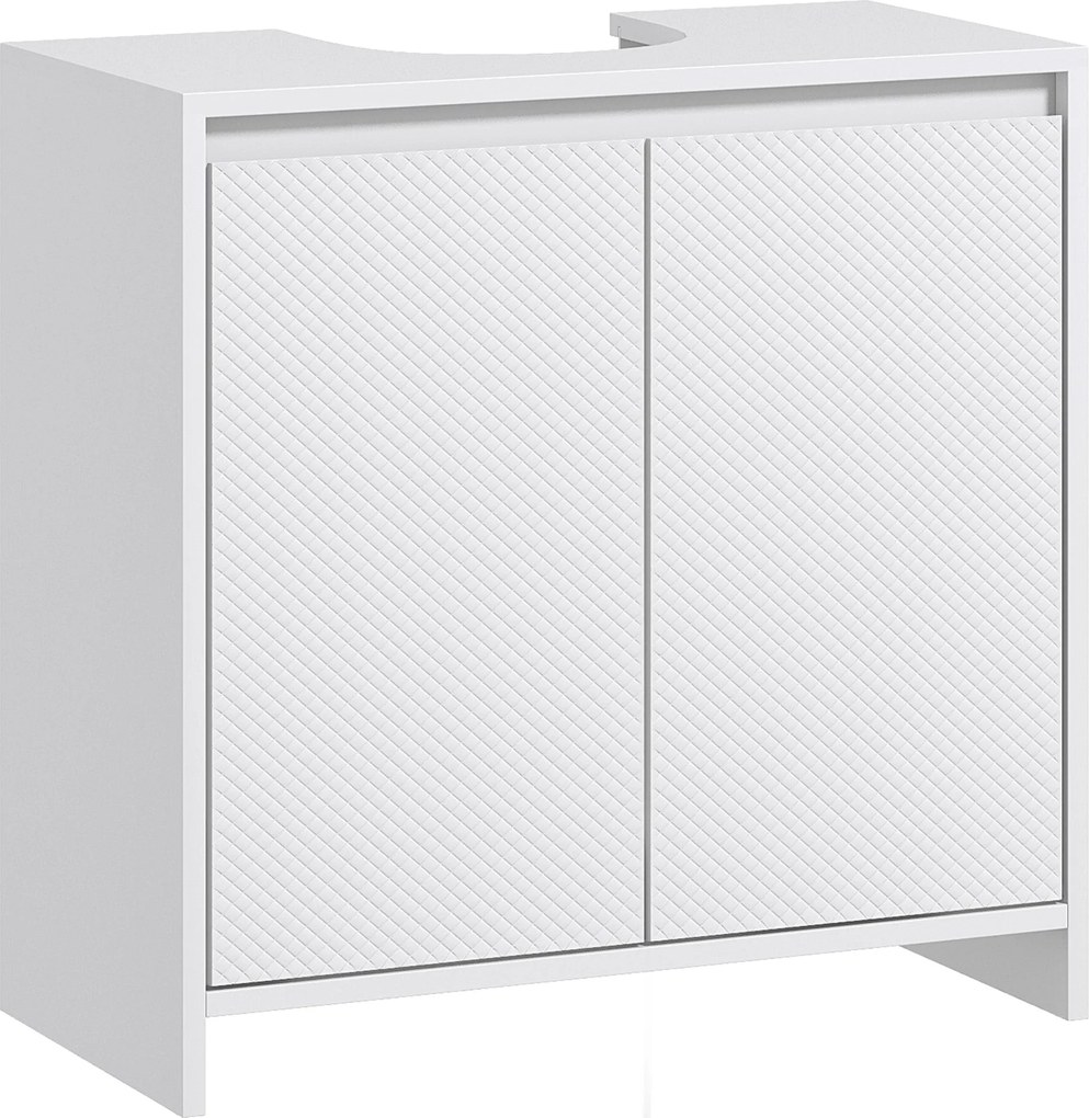 HOMCOM Podskříňková koupelnová skříňka Moderní koupelnová úprava se policí a proti převrhnutí, nosnost 40 kg, 60x30x60 cm, bílá | Aosom