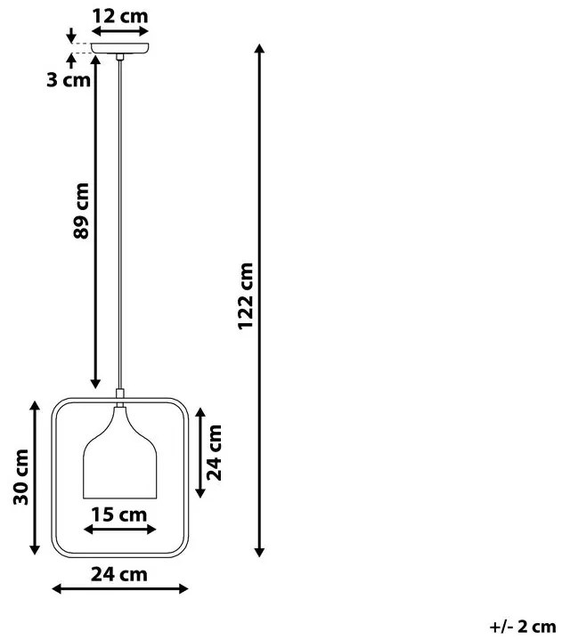 Černá stropní lampa MAVONE Beliani