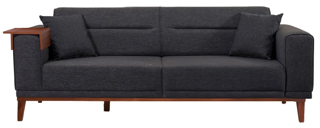 Hanah Home Pohovka LIONES s odkládacím stolkem antracitová 223 cm