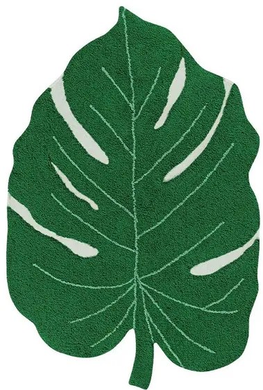 Lorena Canals, Přírodní koberec, ručně tkaný Monstera Leaf, 120x160, zelená, chodba / předsíň