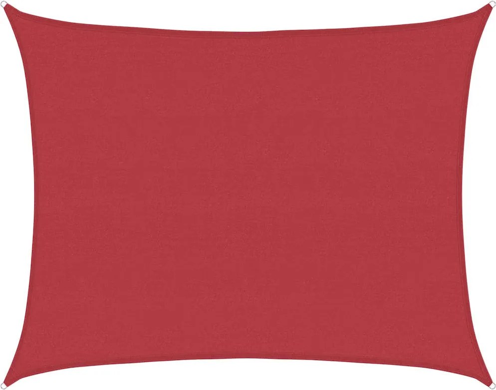 Stínící plachta 160 g/m² červená 6 x 8 m HDPE 311635