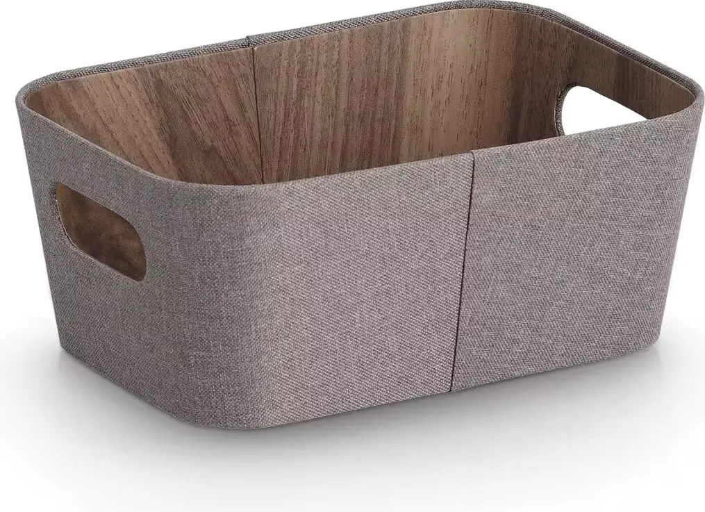 Zeller Present Úložný box s madly, FABRIWOOD, hnědý, 26 x 18 x 11
