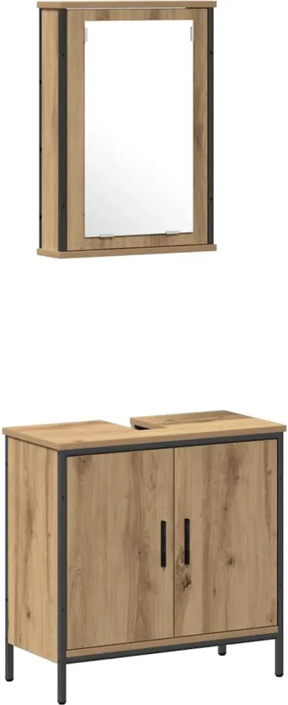 Sada koupelnového nábytku 4 ks Hnědá 33 x 33 x 185,5 cm 3334434