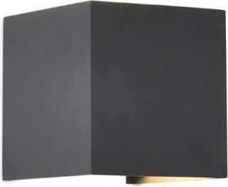 Venkovní nástěnné LED svítidlo MANTRA DAVOS tmavě šedá 3000K IP54 2x6W stmívatelné