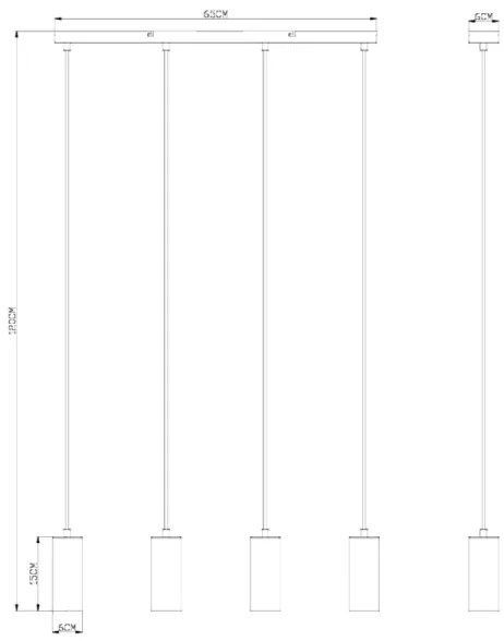 Globo 57911-4HB - Lustr na lanku ROBBY 4xGU10/35W/230V černá
