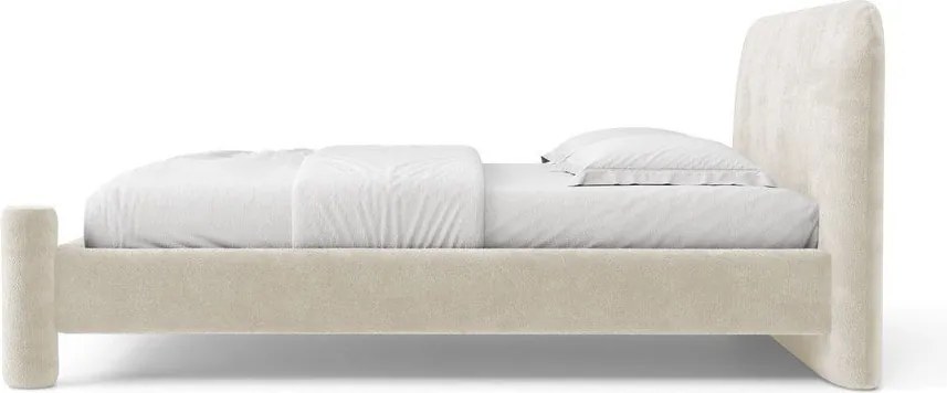 Béžová čalouněná dvoulůžková postel s roštem 160x200 cm Vera – Micadoni