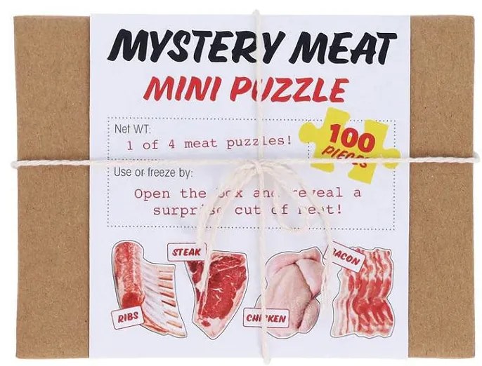 Chronicle Books Mini puzzle překvapení Maso 100 dílků