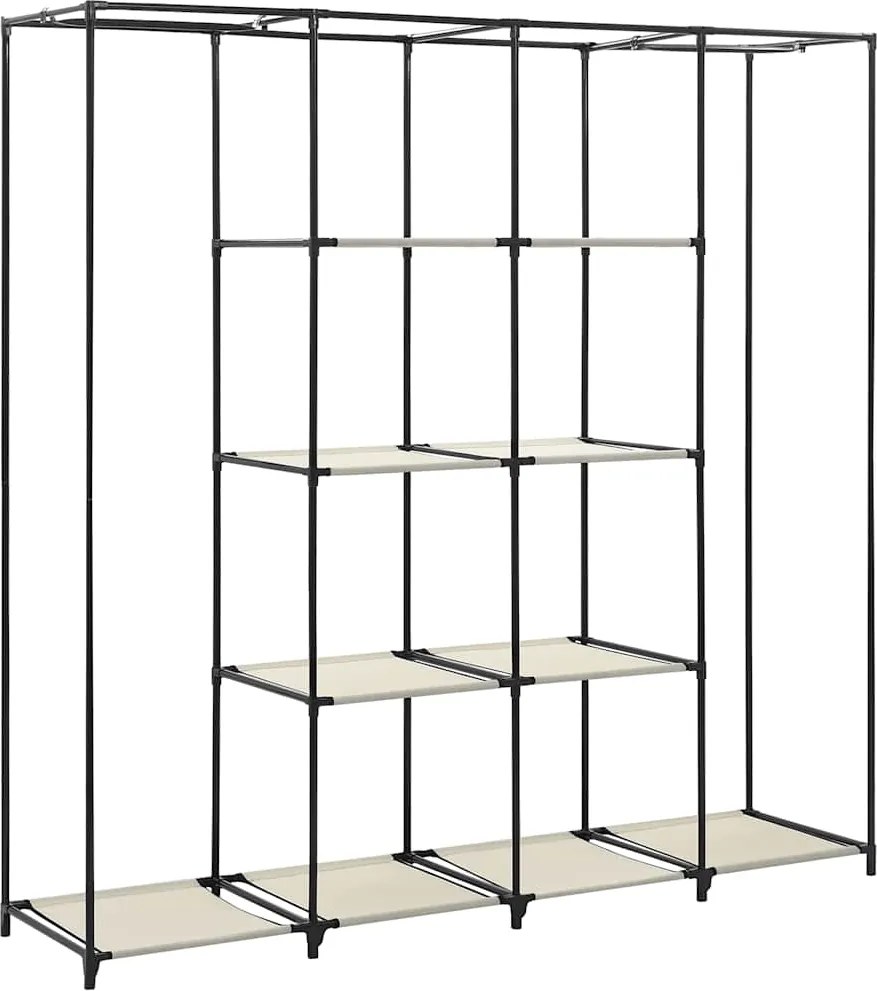 Šatní skříň se 4 přihrádkami krémová 175 x 45 x 170 cm 282447