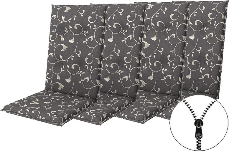 Doppler LIVING 2097 - set 4 ks polstrů na křeslo s vysokým opěradlem