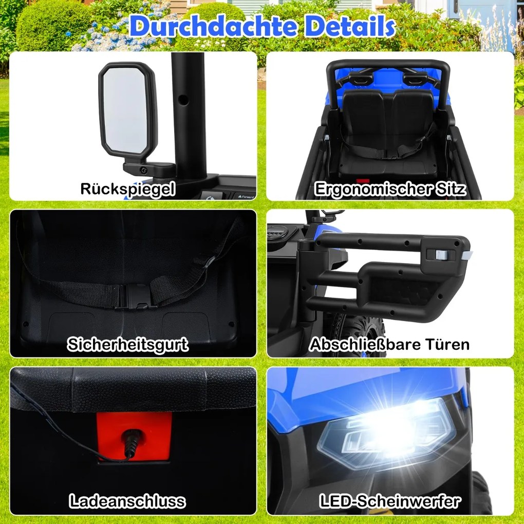 Costway Dětské elektrické autíčko s elektrickou sklápěcí korbou a dálkovým