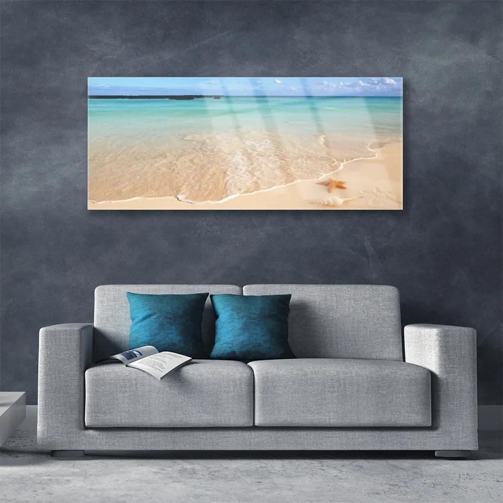 akrylový obraz Pláž Hvězdice Krajina 125x50 cm