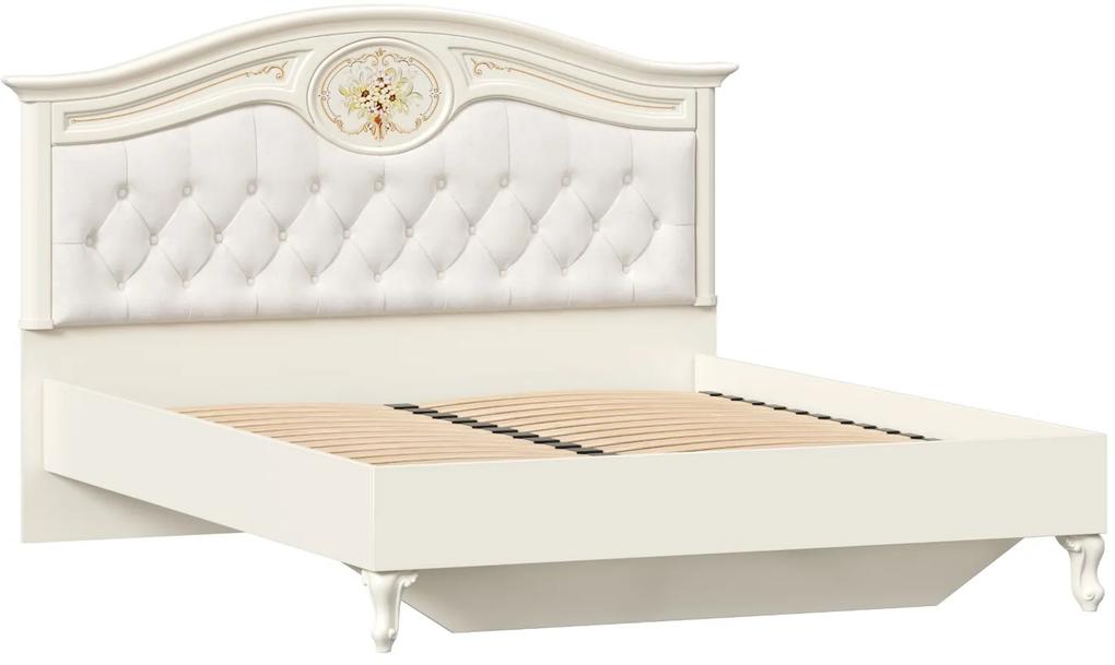 Manželská postel s roštem Valentina 160x200cm - alabastr