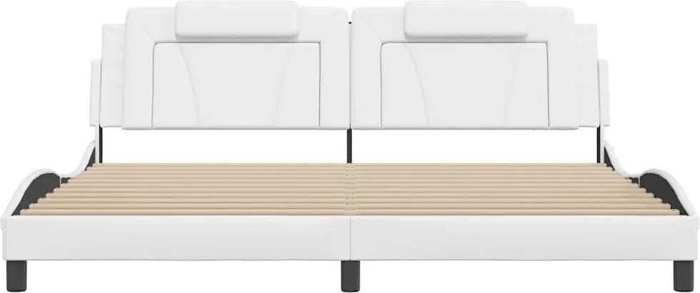 Rám postele Viana bez matrace bílý 200x200 cm umělá kůže 3208118