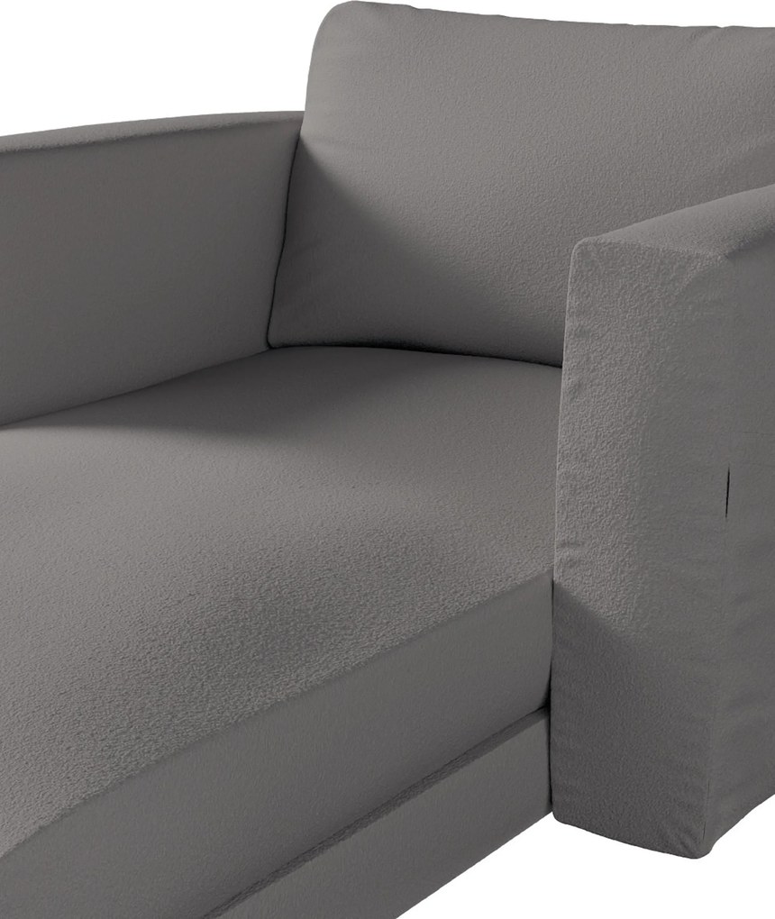 Potah na IKEA Norsborg šezlong s loketními opěrkami barva béžová látka pletený vzor
