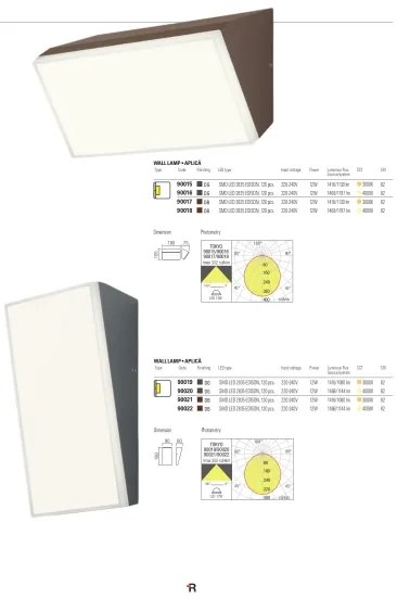 Redo 90021 - LED Venkovní nástěnné svítidlo TOKYO LED/12W/230V 3000K IP54 hnědá